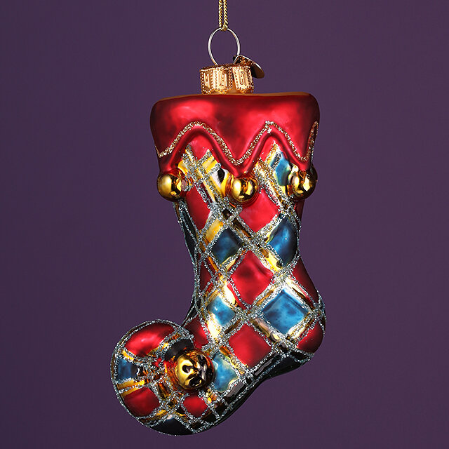 Елочная игрушка Сапожок - Цирковое Шоу 10 см в подарочной коробке, стекло, Winter Deco, 4060455-wd