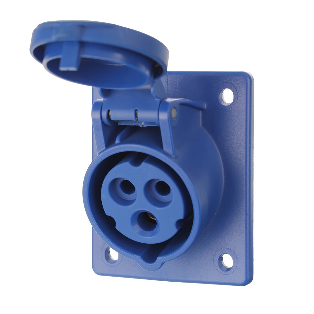 Розетка силовая PCE Austria встраиваемая наклонная 230 В 16 А 1P+N+E IP44