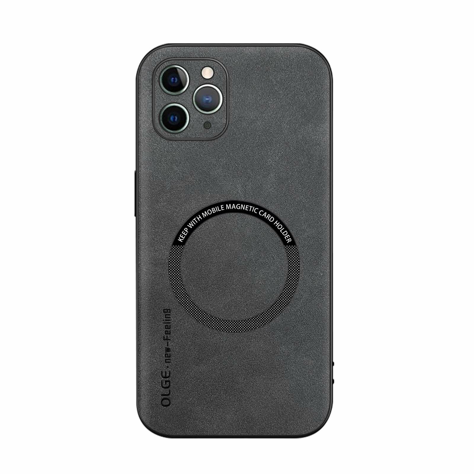 Роскошная Магнитный кожаный MagSafe чехол для Apple iPhone 11 Pro Max /на айфон 11 про макс