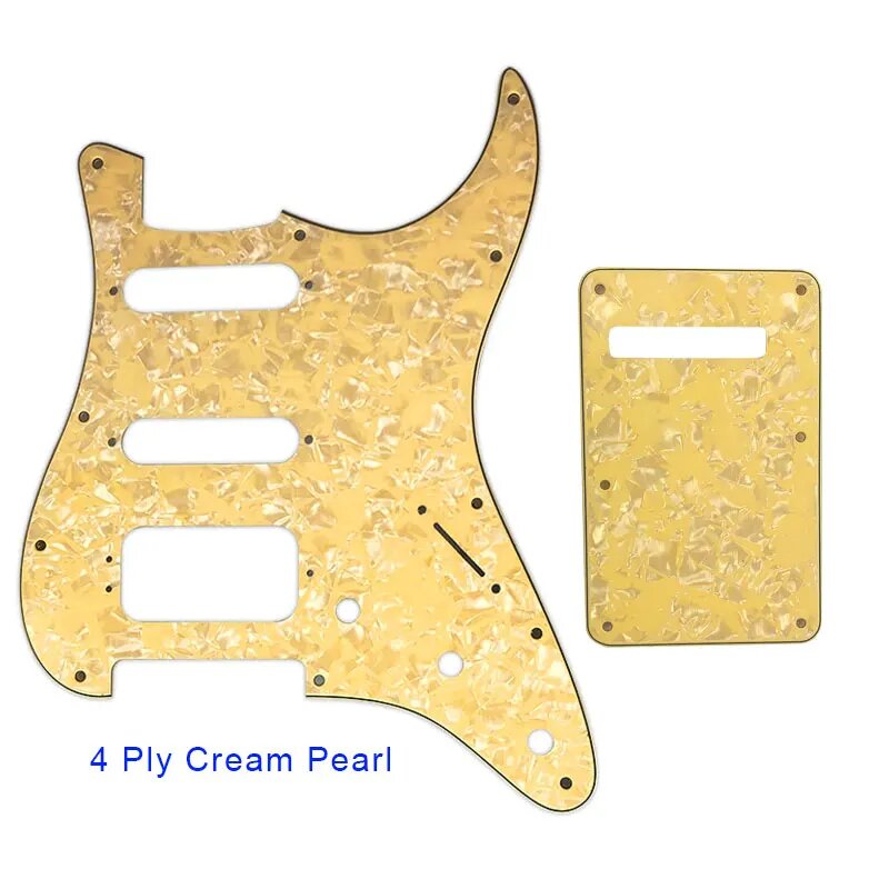 4Ply Cream Pearl гитарная накладка и задняя пластина Strat