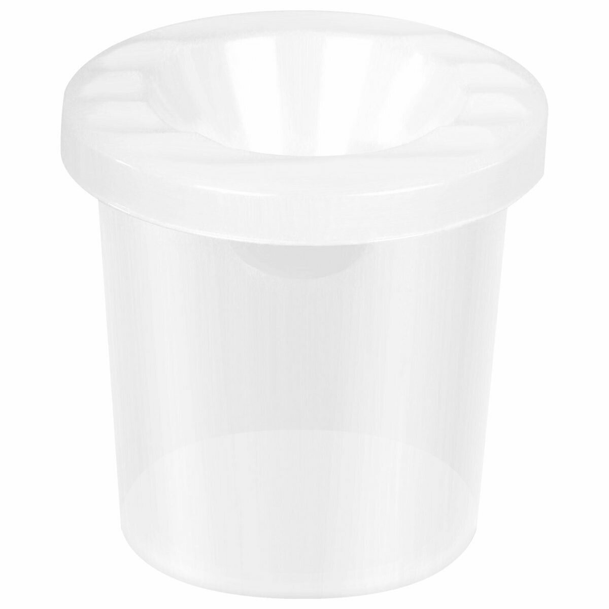 Стакан-непроливайка Пифагор, 75мл, прозрачный, белая крышка (191309), 50шт.
