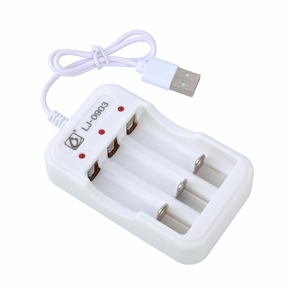 Интеллектуальное зарядное устройство на 3 гнезда USB NiCd-NiMH с безопасной защитой Повышенная эффективность зарядки