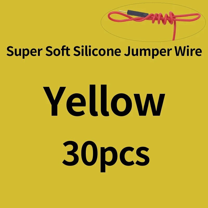 10/50 шт, супермягкая силиконовая перемычка, 1-контактный кабель Dupont, 26AWG, гибкий линейный разъем без пайки для DIY Arduino