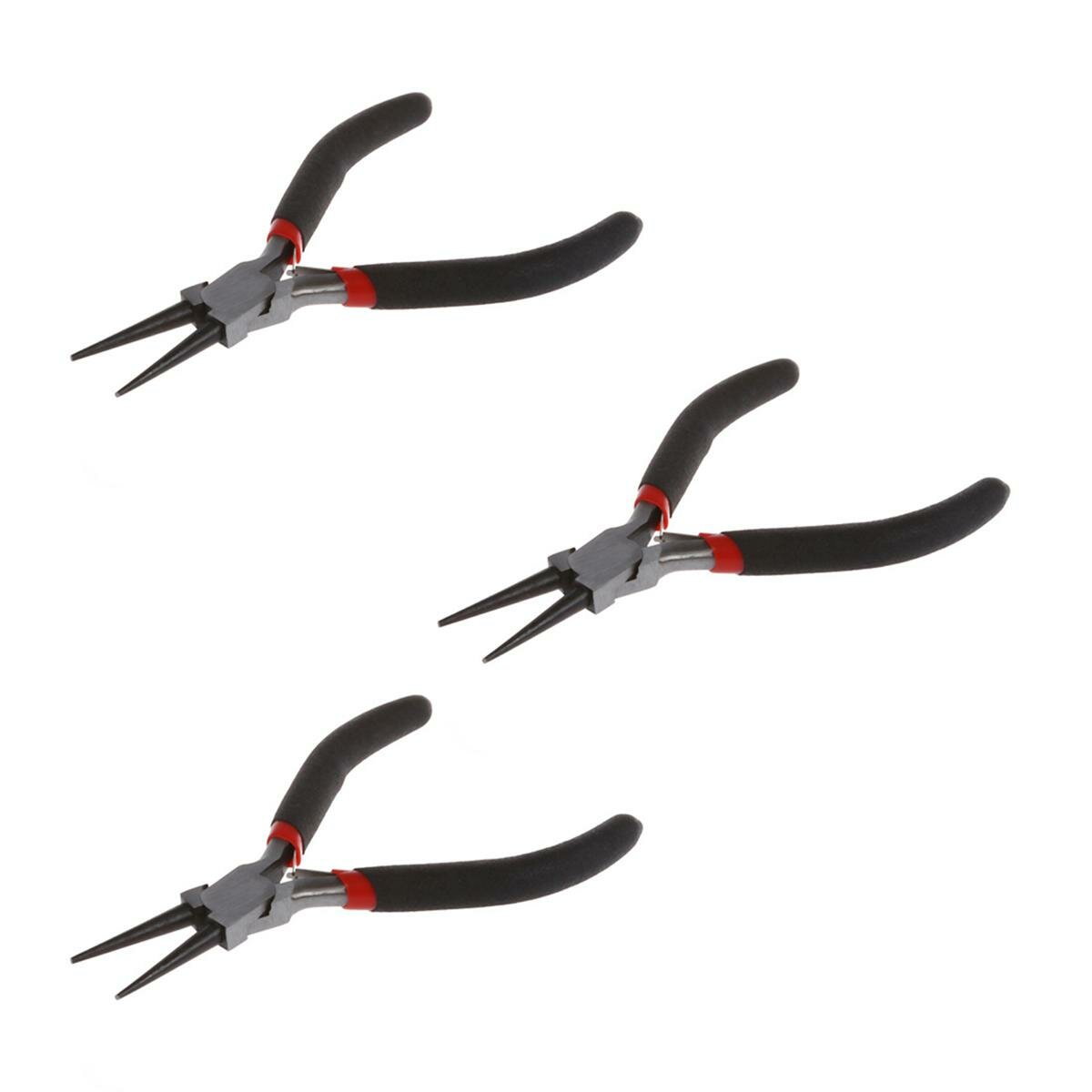 3X круглогубцы для хобби, рукоделия, бисероплетения, изготовления украшений, черный цвет