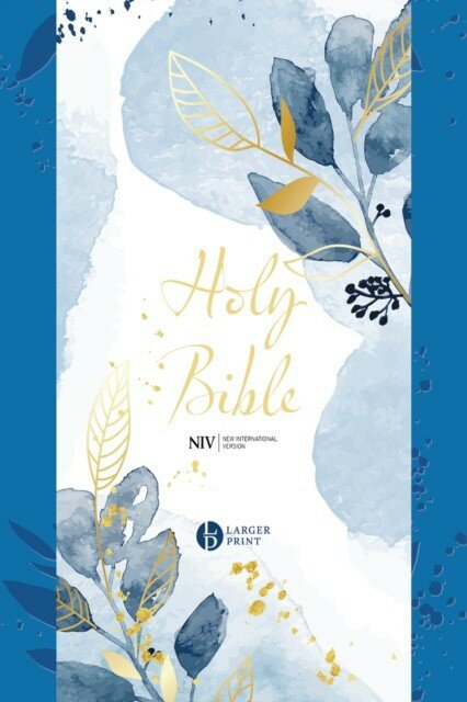 Version, New International "Niv larger print blue soft-tone bible with zip"