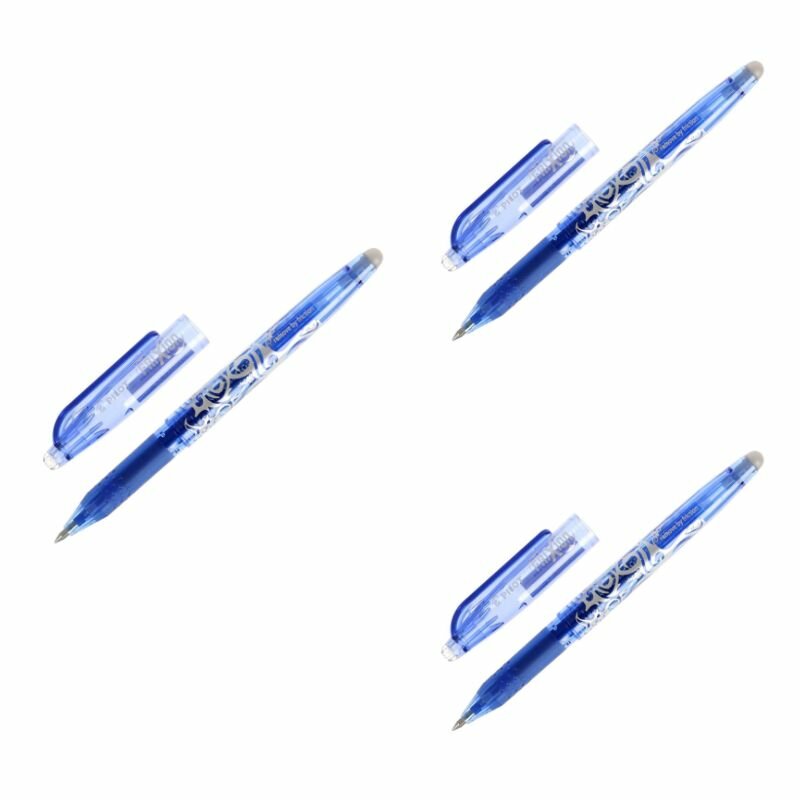 Pilot Ручка гелевая, со стираемыми чернилами, 0,5 мм, цвет чернил - синий, 3 шт.