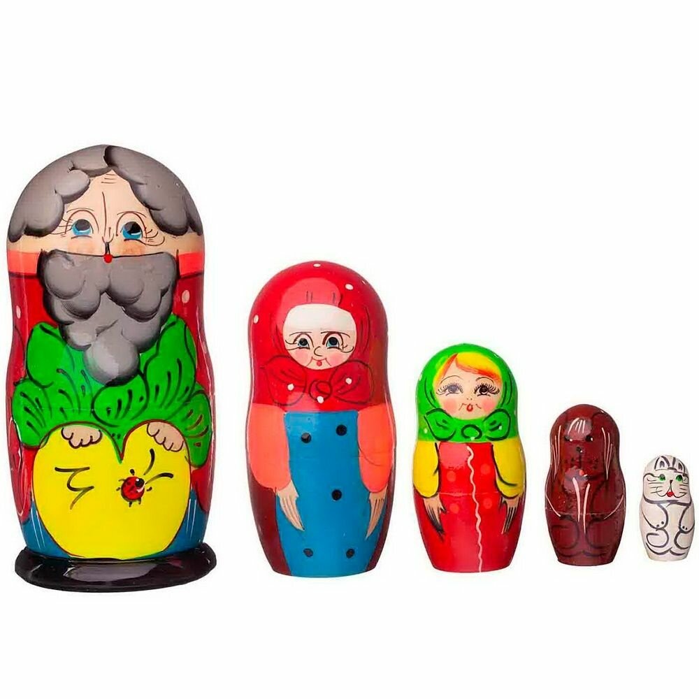 Матрешка МатрёшИгрушка деревянная, Сказка Репка 6 в 1 (МС061406)