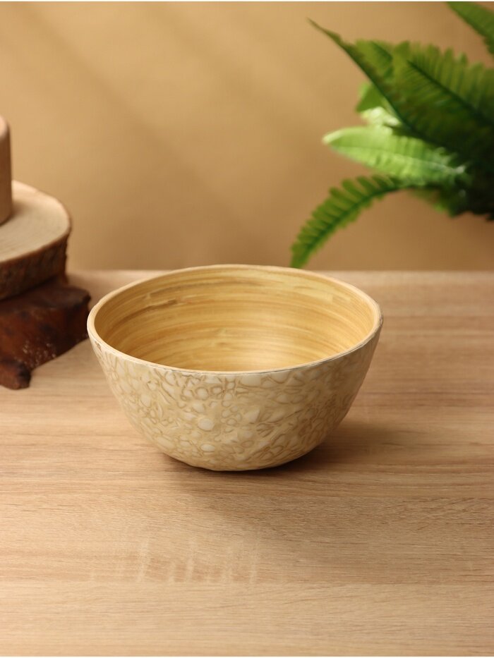 Миска, 17×17×8 см, бамбук