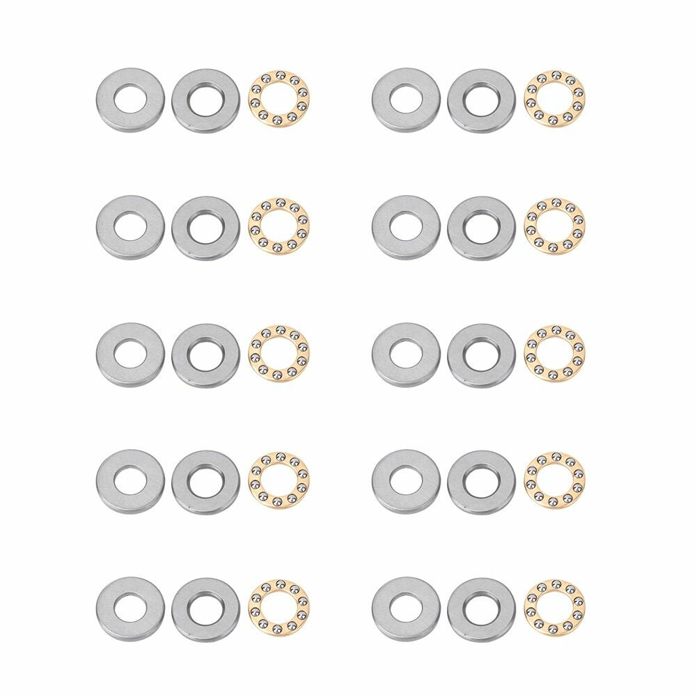 10 шт Упорный шарикоподшипник, миниатюрные высокоточные плоские подшипники, F12-21M, 12x21x5 мм