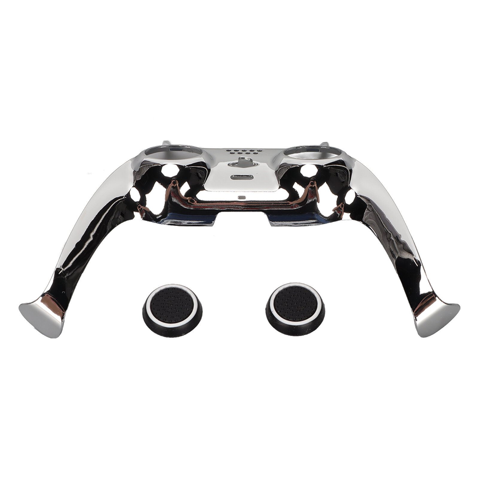 Для PS5 Контроллера DIY Замена Лицевой Панели Клипса Корпус Украшение Аксессуары с Накладками на Джойстик Серебро