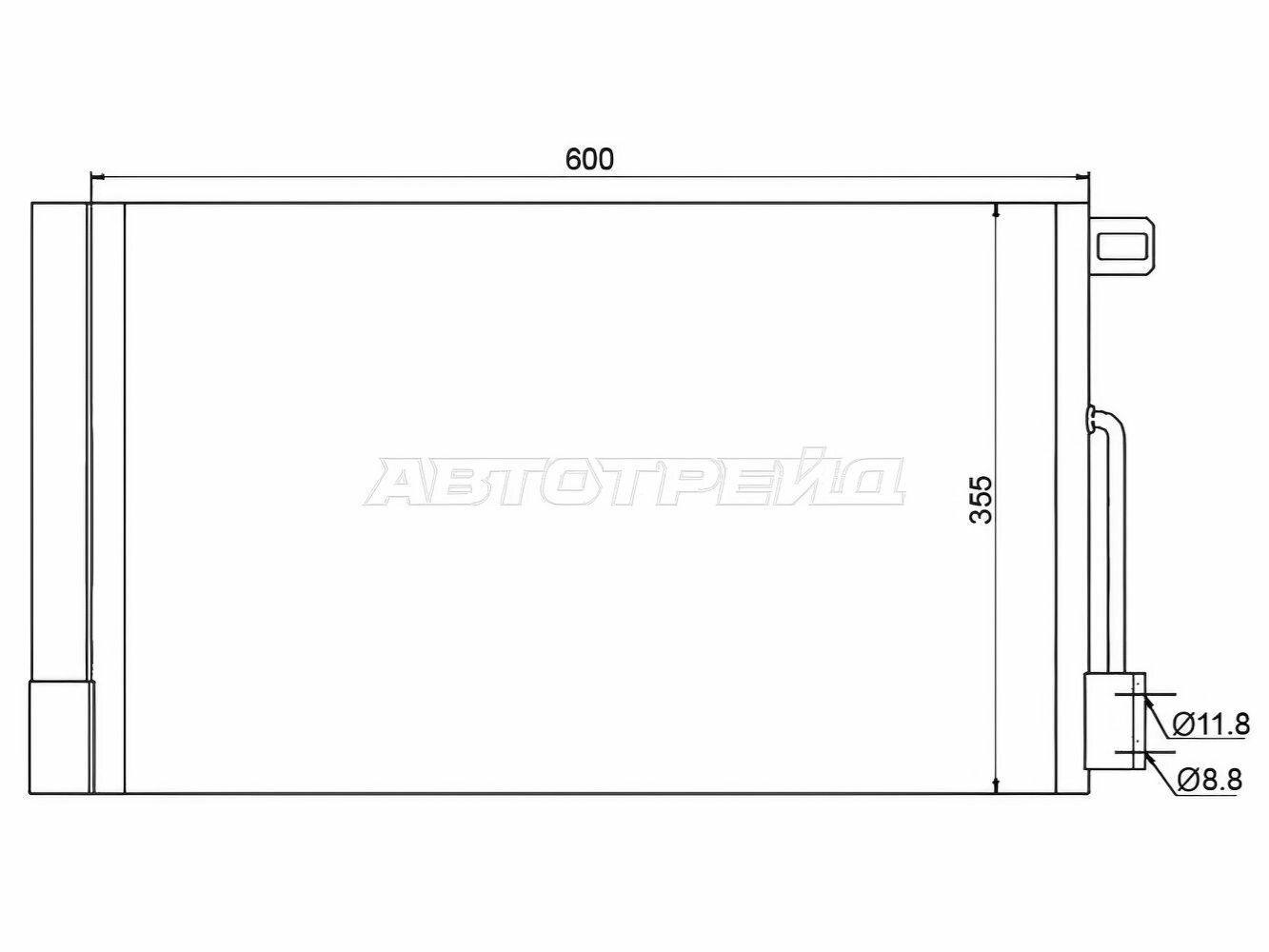 Радиатор кондиционера для Альфа Ромео 4C, Джульетта, Фиат Пунто, Опель Корса D, Пежо Биппер арт STOP06394A0 SAT