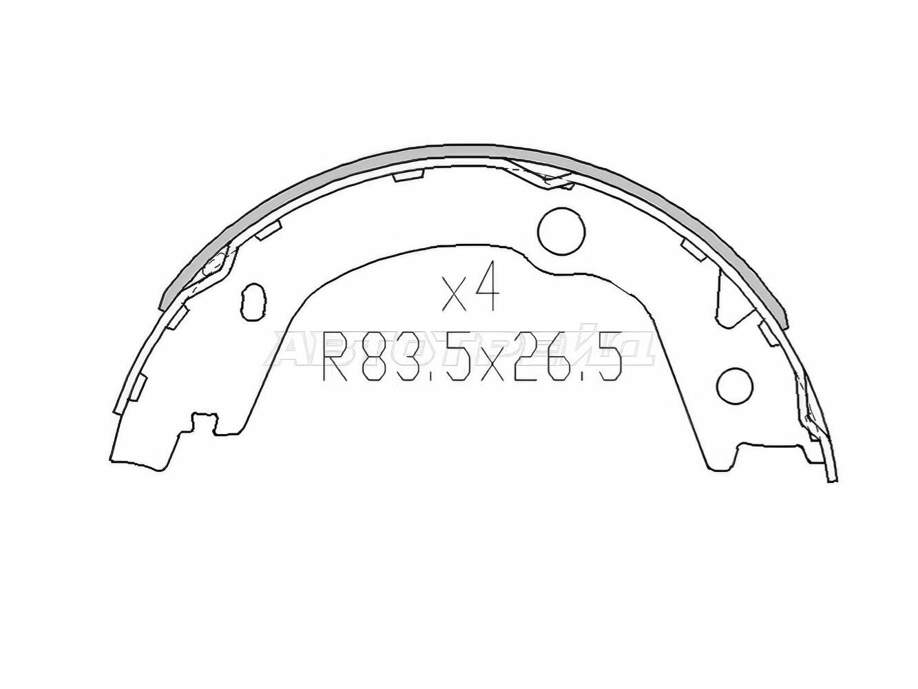 Колодки ручного тормоза для Хендай Элантра, Соната, I45, Туксон арт ST5835017A00 SAT