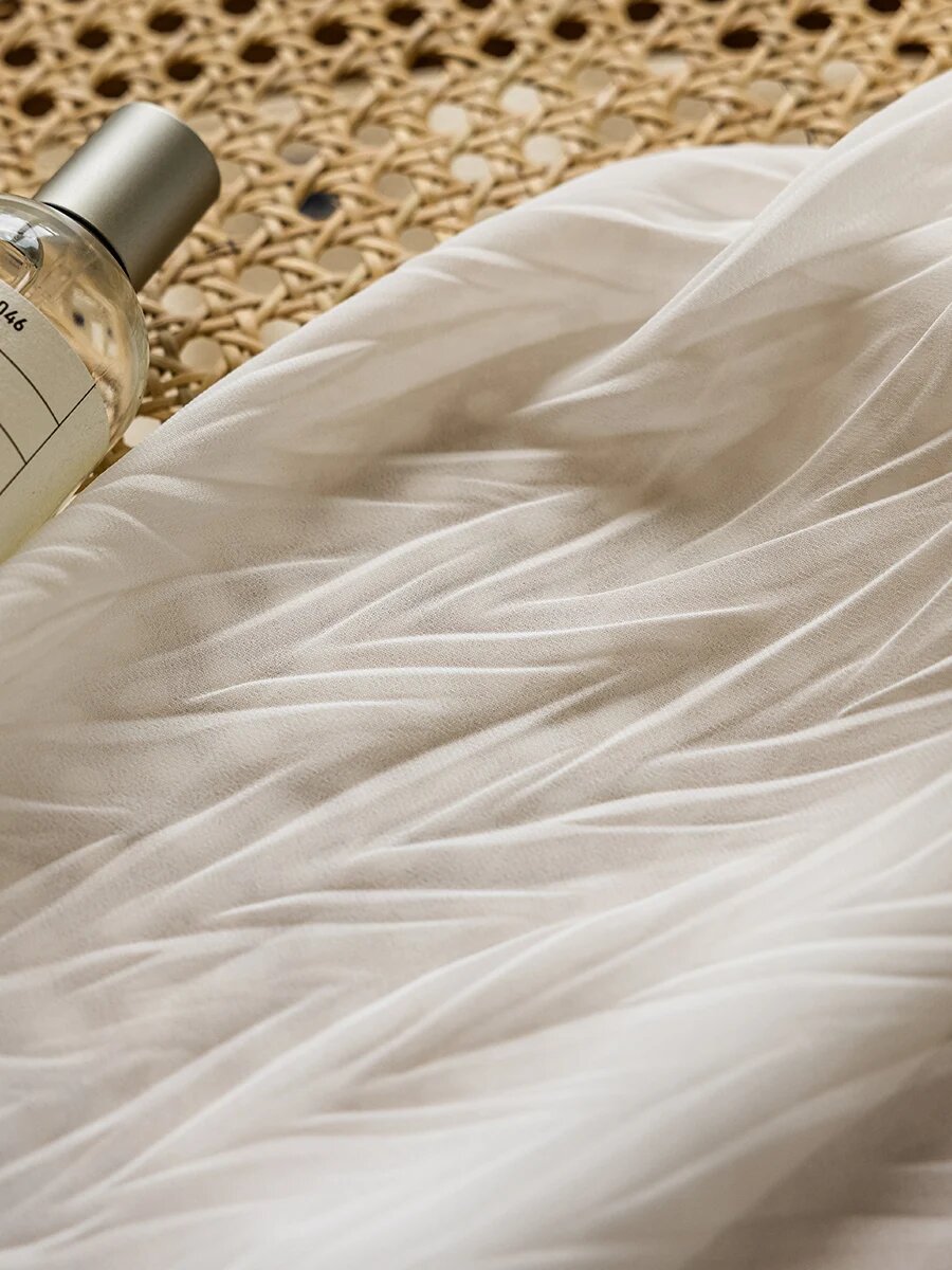 Шифоновые занавески XIMING белые плиссированные, 1 pcs W180xH260 cm, 2. Pull pleated tape, Бежевый