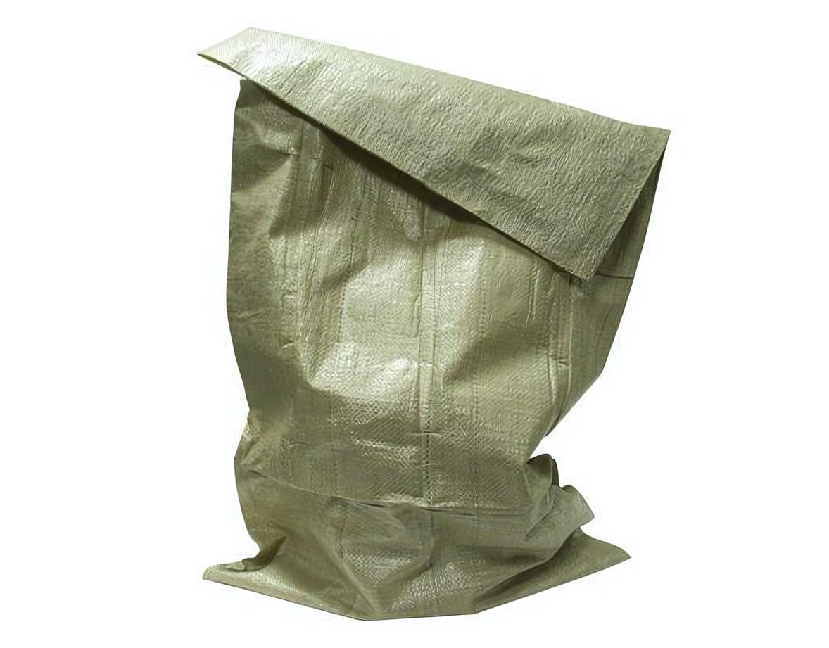 Мешок для строительного мусора 55*95см, зеленый, прочный, из полипропилена