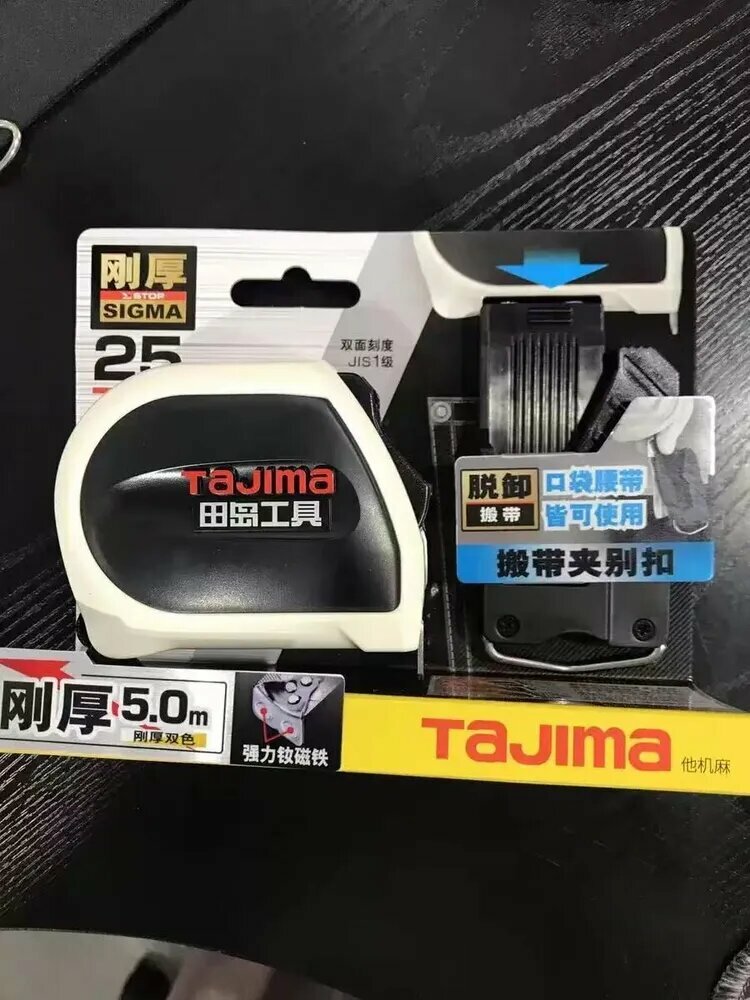Tajima Измерительная рулетка Строительная 5м x 25мм