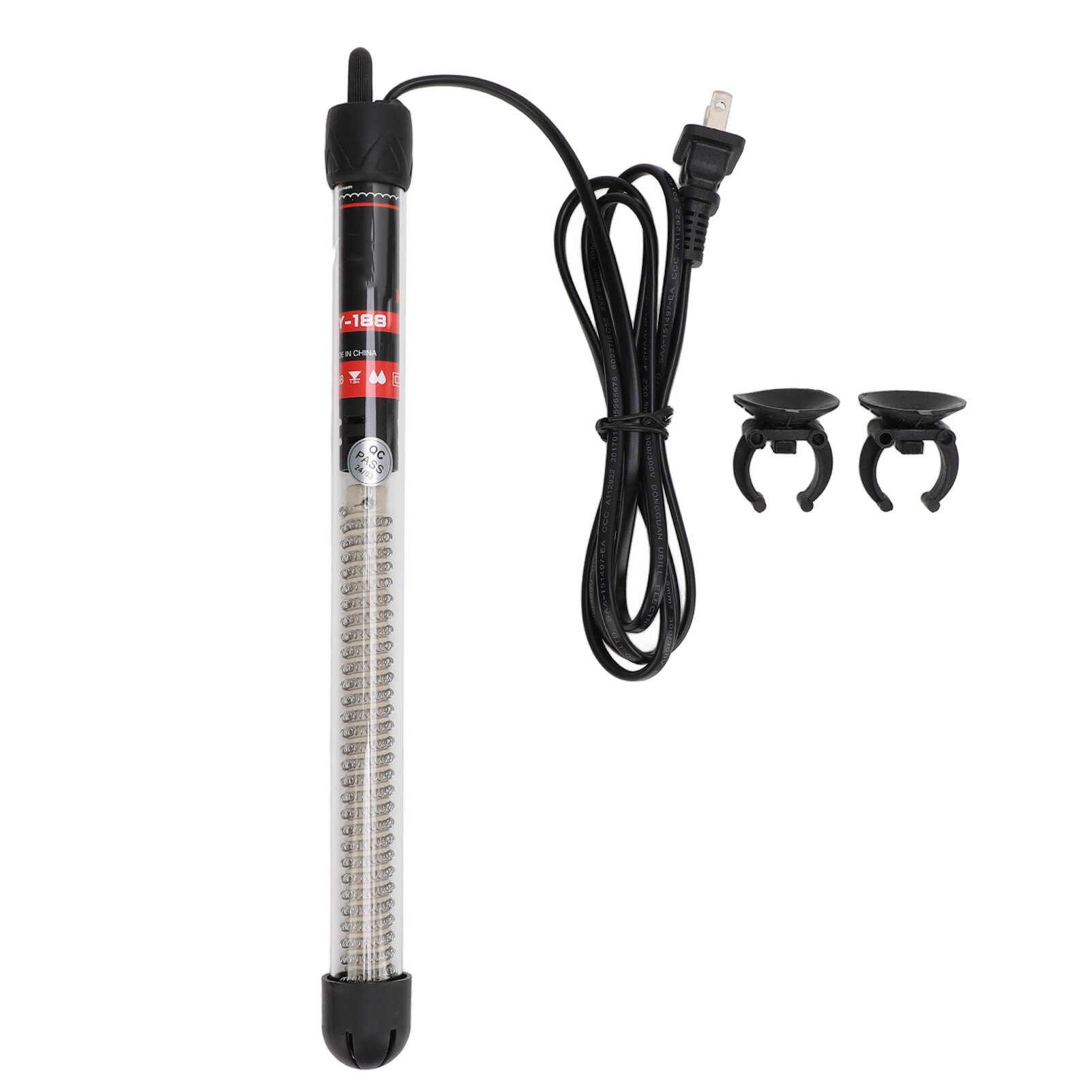 Погружной аквариумный обогреватель с автоматическим термостатом для стеклянных аквариумов, предназначенный для морской и пресноводной аквариумной воды.