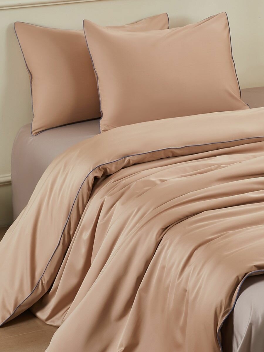 Постельное белье Askona (Аскона) Cotton Tencel Harmony (евро) Миндальный