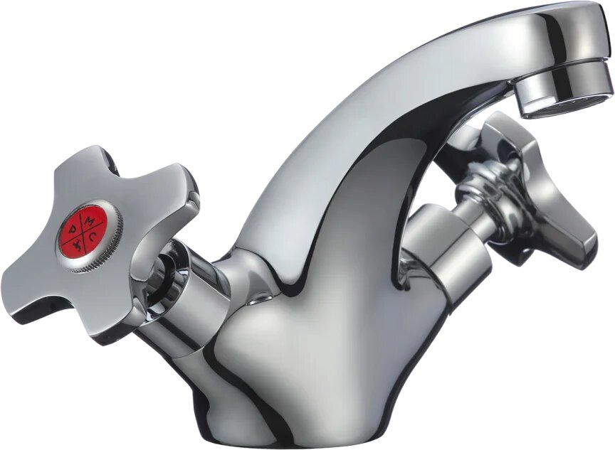 Смеситель для раковины РМС SL115 161 хром, глянцевый, кран для ванной в раковину