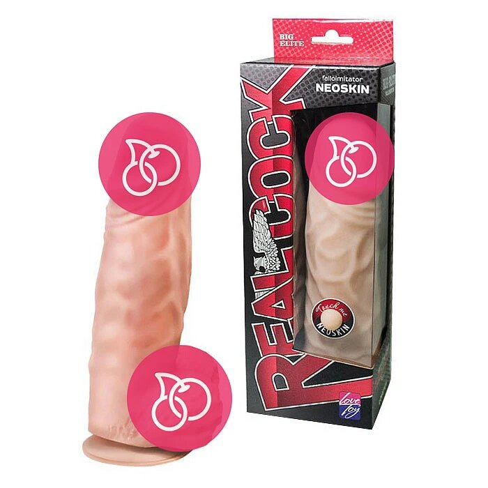 Фаллоимитатор LOVETOY "RealCock 10", на присоске, реалистичный, телесный, 6.8см