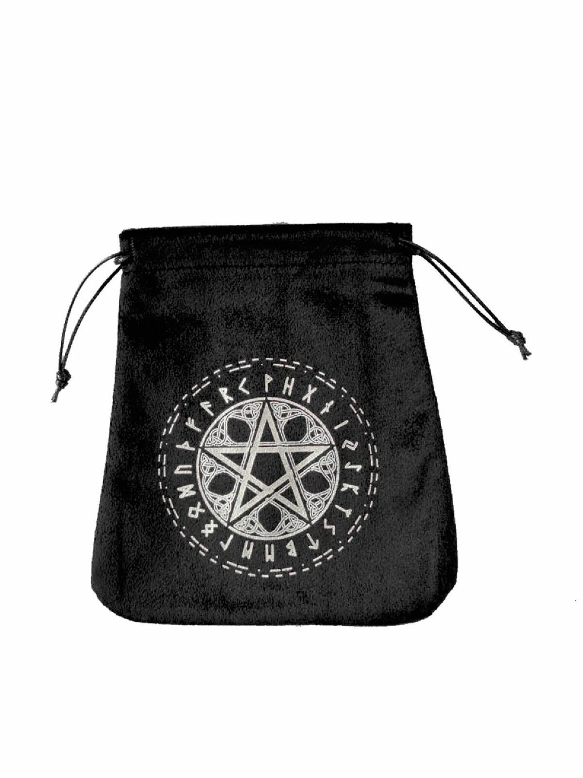 Настольная игра, Бархатная сумка из тыквы-таро-пятиконечная звезда Луен, черная