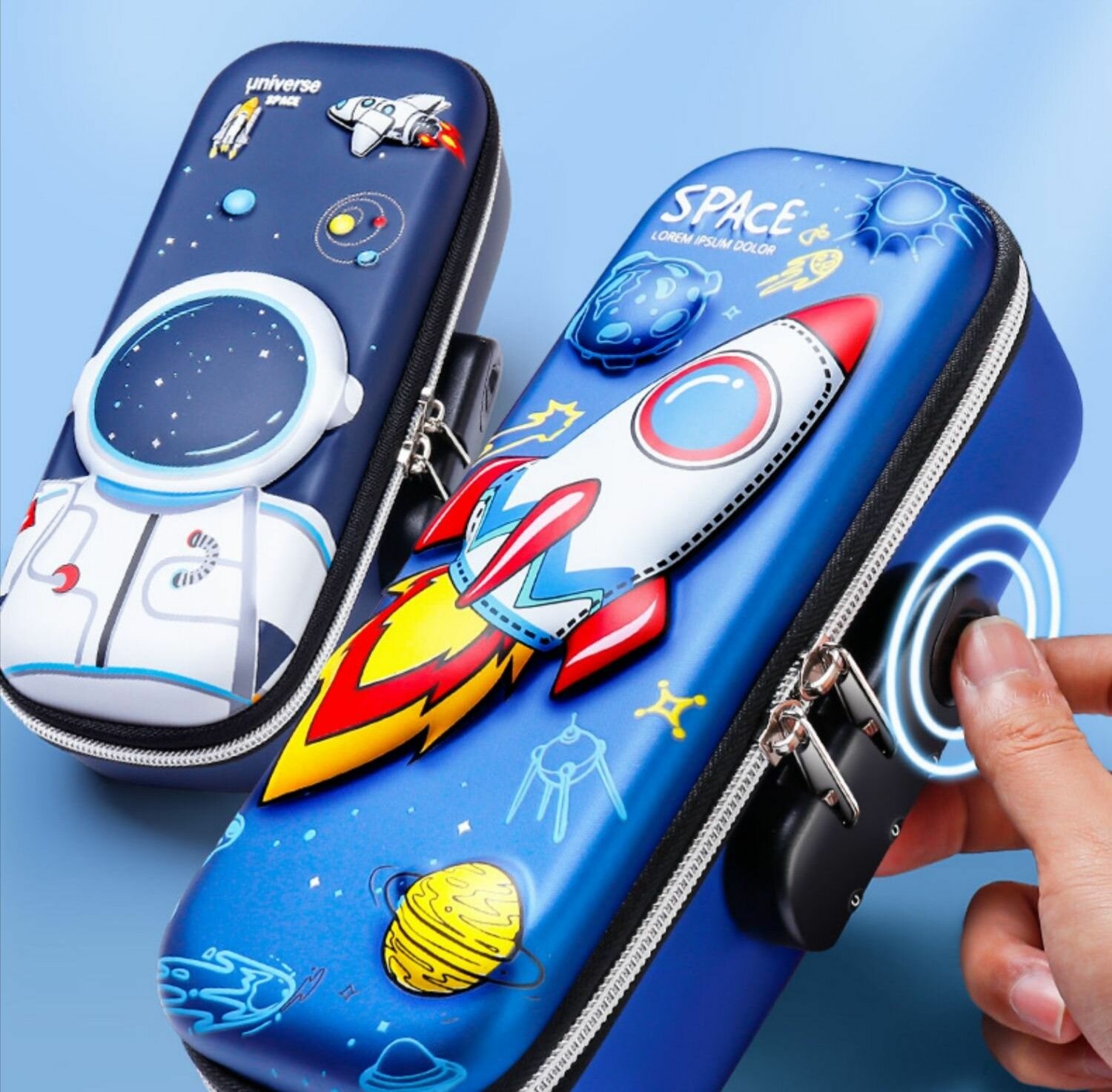 Детский пенал Kid Galaxy, с замком-комбинацией, 23 см x 11 см x 7 см