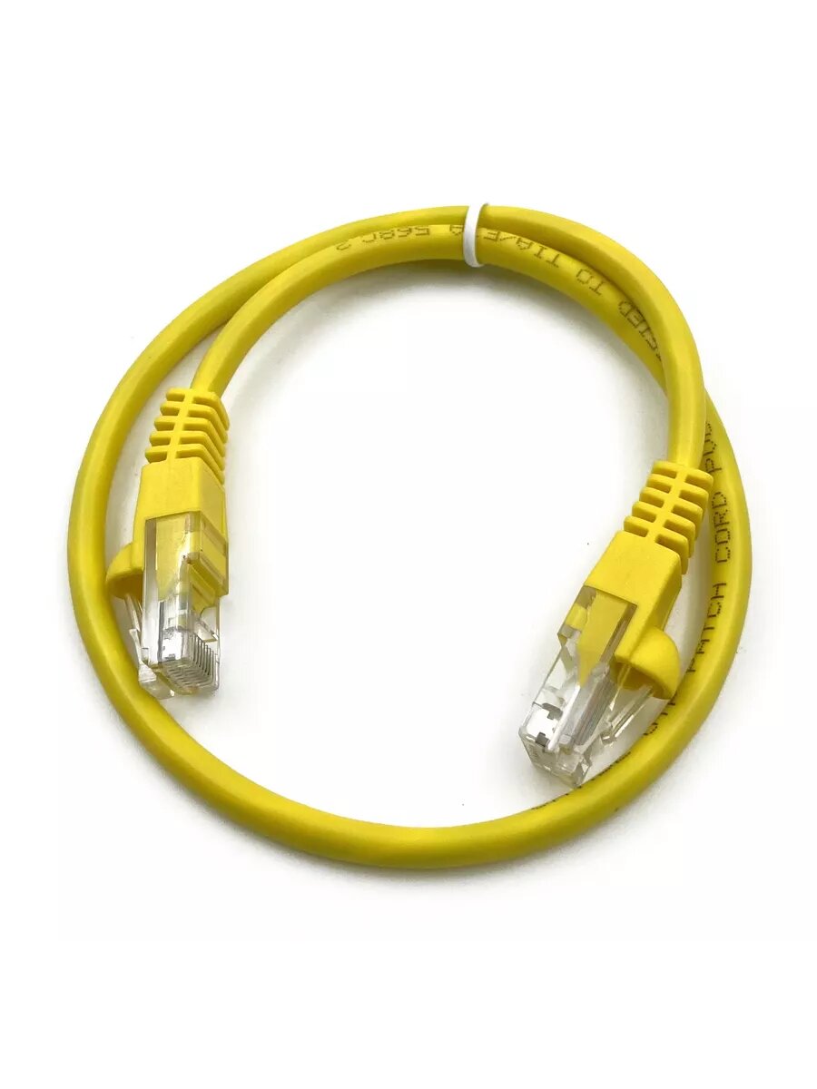 Патч-корд UTP 4 пары cat5E CCA molded 0.5м желтый