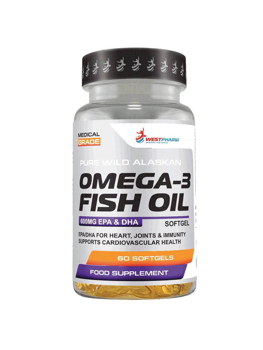 Westpharm / Omega-3 Fish Oil / Омега 3 / Рыбий жир / 60 капсул