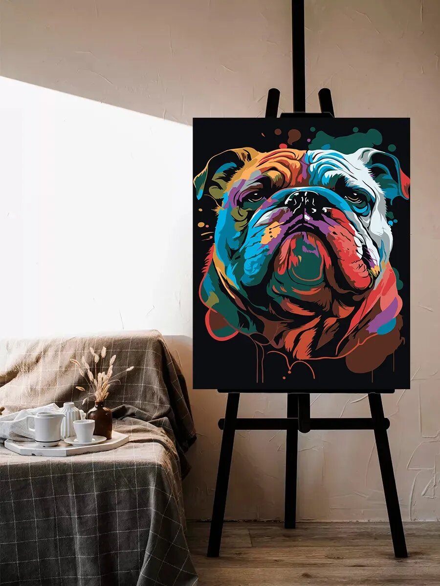 Картина по номерам Мопс