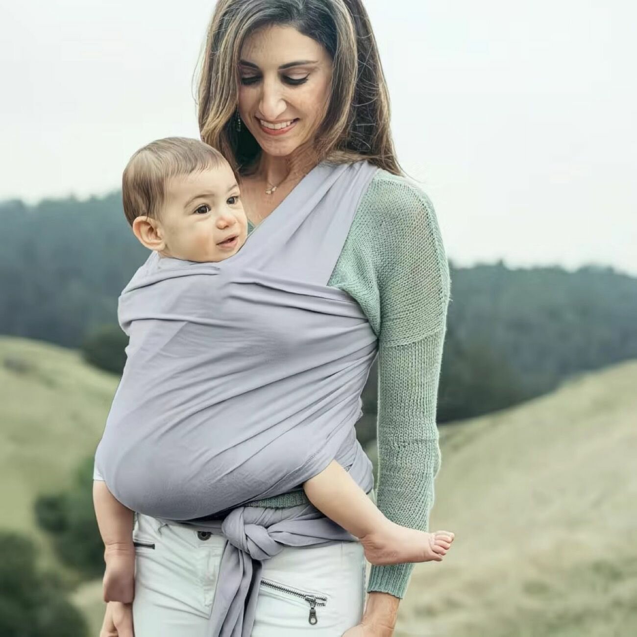 Слинг-шарф трикотажный , Mist для новорожденных, как эрго-рюкзак (не кенгуру)