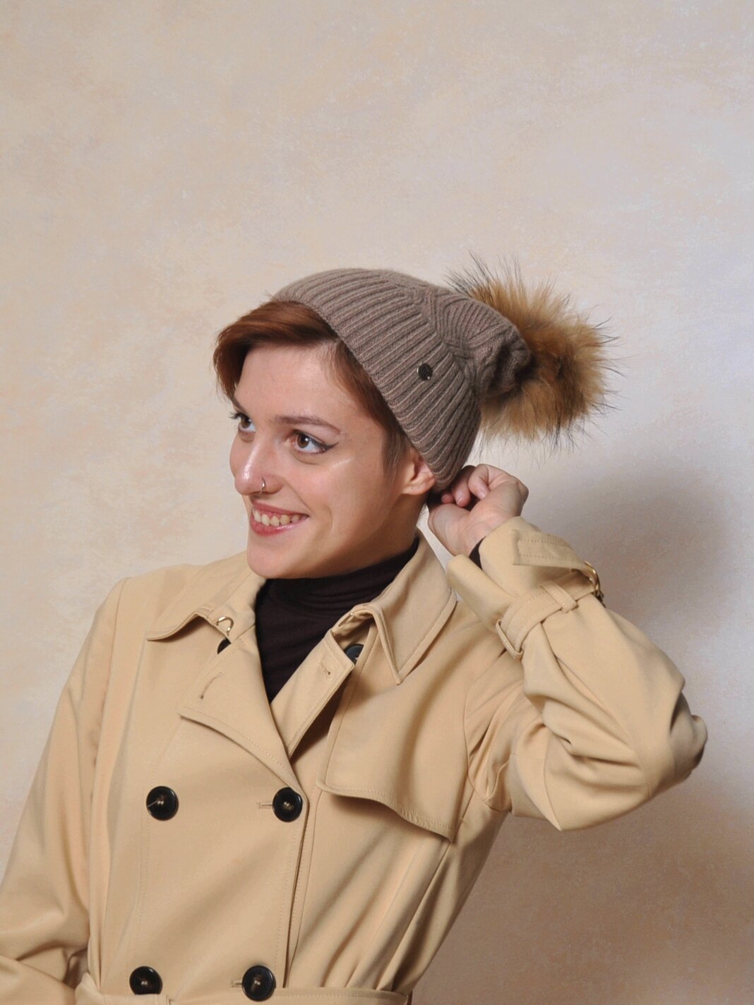 Шапка-бини Осень-зима 2021 для женщин