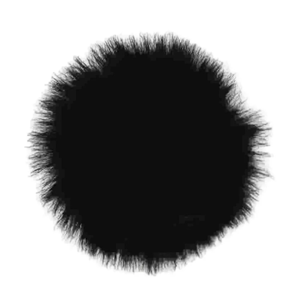 Меховой ветрозащитный экран для петличного микрофона Black