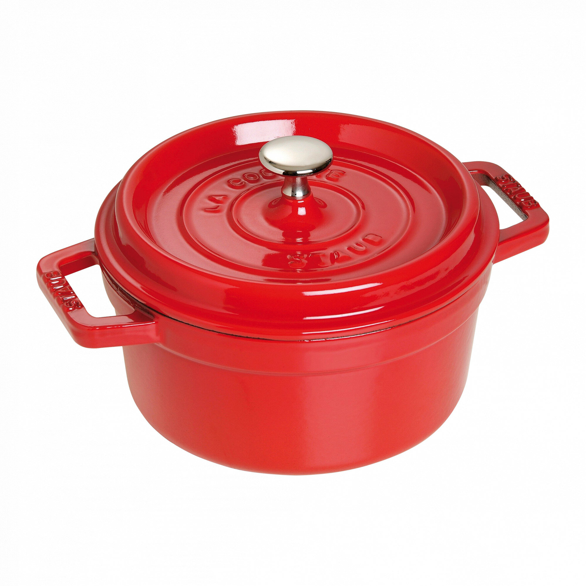 Кокот круглый, 2,6 л, 22 см, чугун, вишневый 1102206 La Cocotte