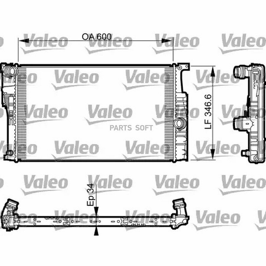 (169) 735464 VALEO BMW радиатор F30 от официального дистрибьютора, VALEO, артикул 735464