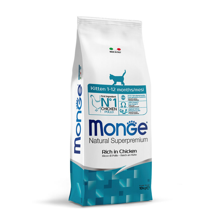 Корм сухой Монж с курицей для котят Monge Kitten 10 кг