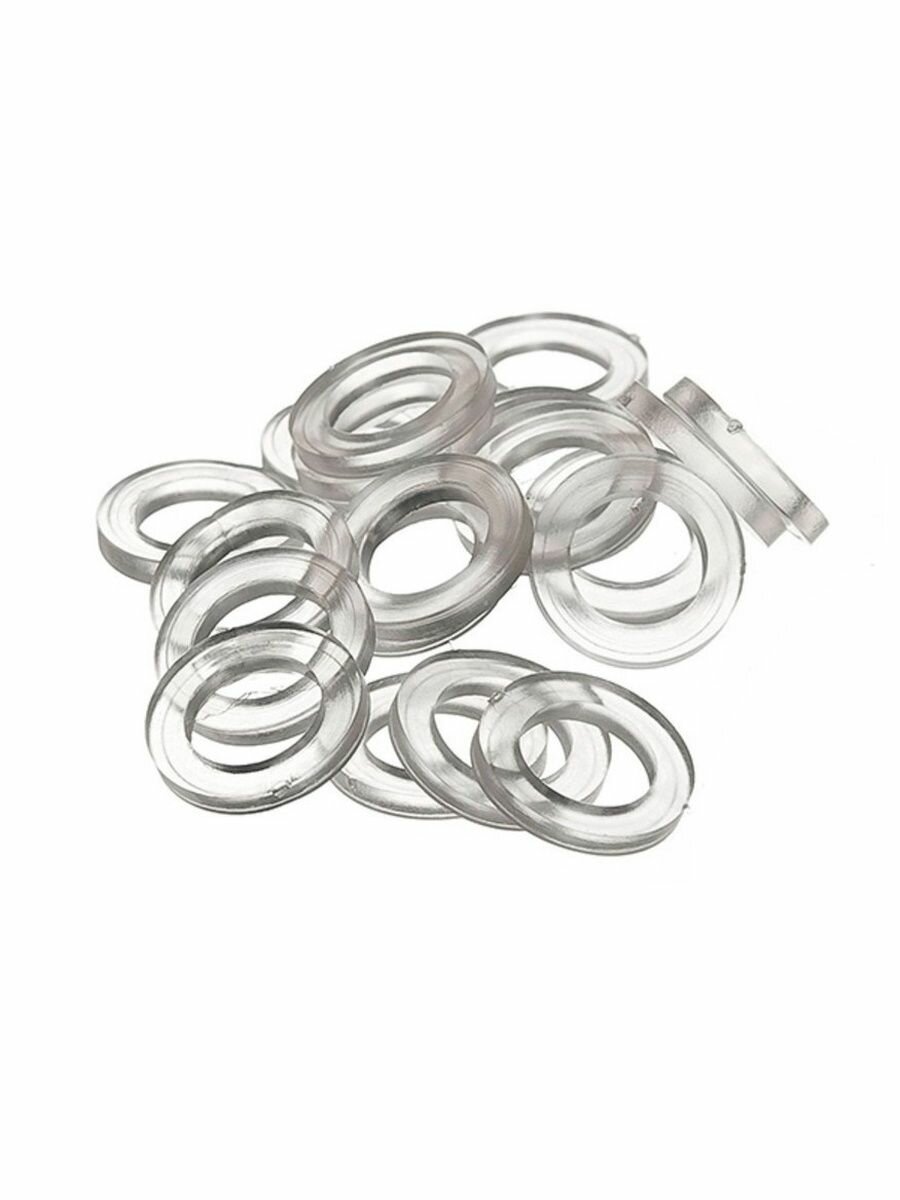 Прокладка сантехническая 1/2" и 3/4" по 10 шт. прозрачные, материал изготовления пвх