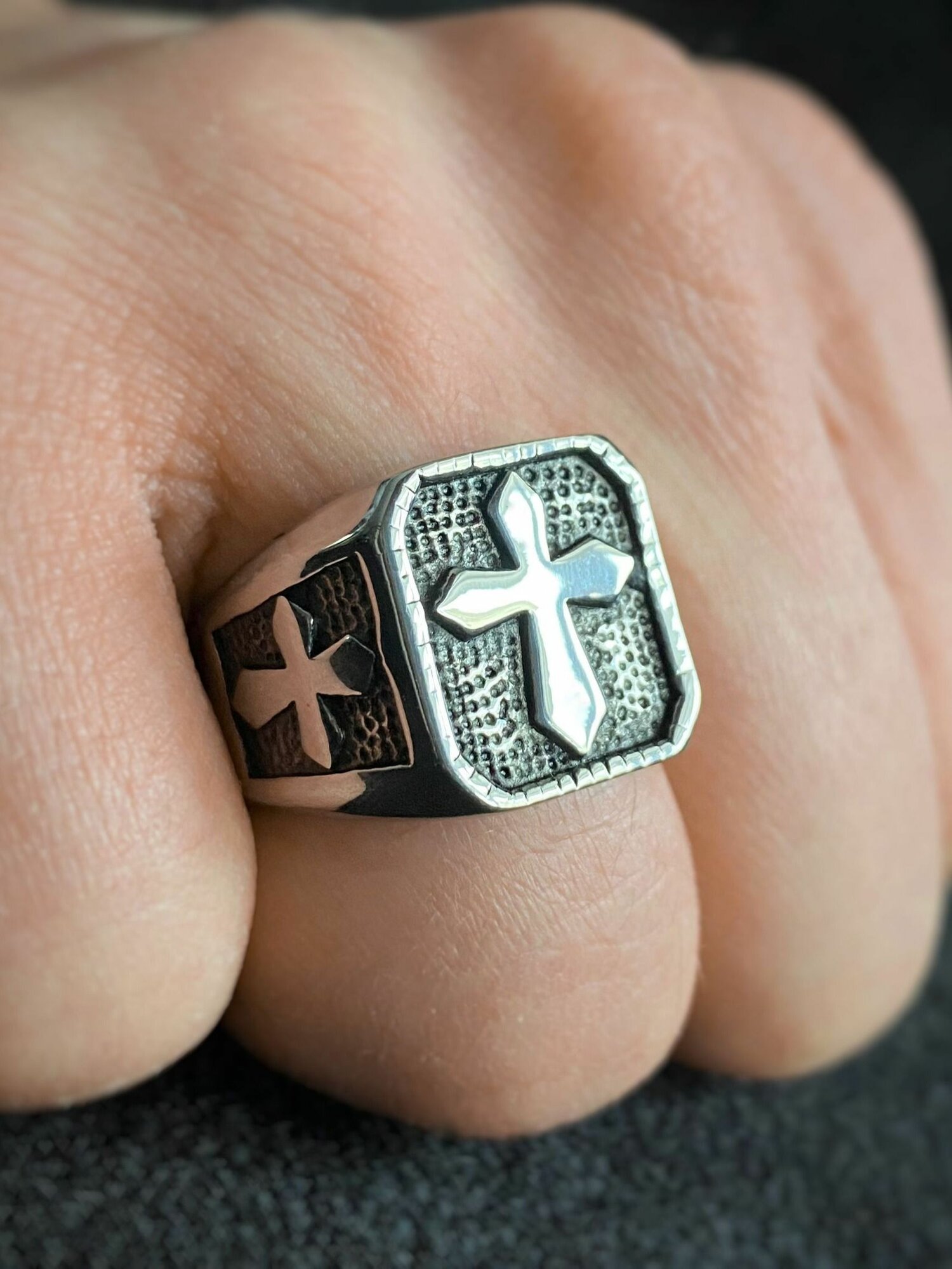 Печатка, размер 18, Silver