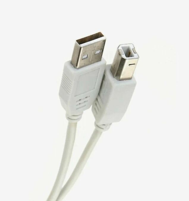 Кабель для принтера 1,5 м. Белый