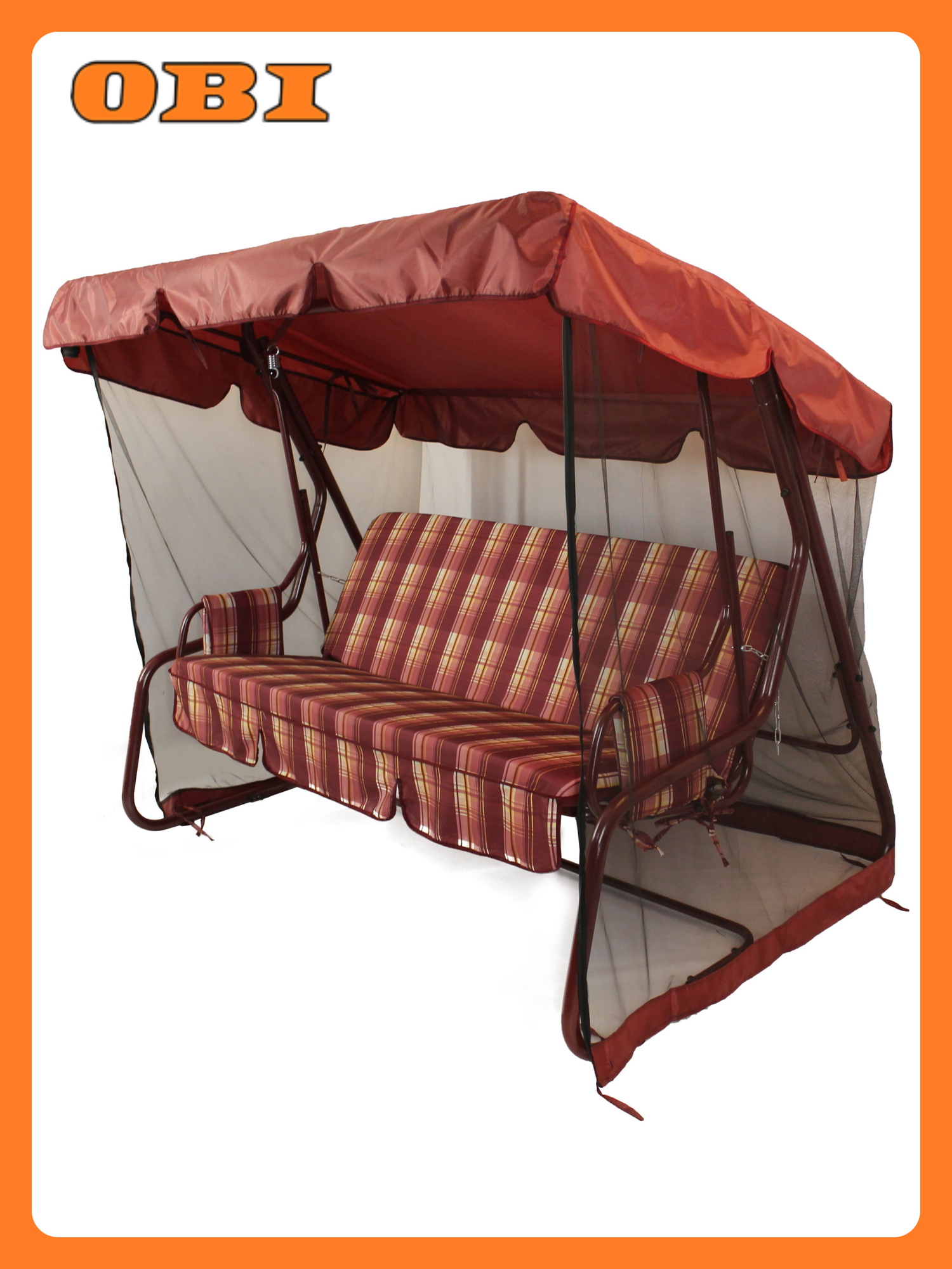 Садовые качели GreenGard "Санторини" , раскладываются в кровать, москитная сетка, максимальная нагрузка 250 кг