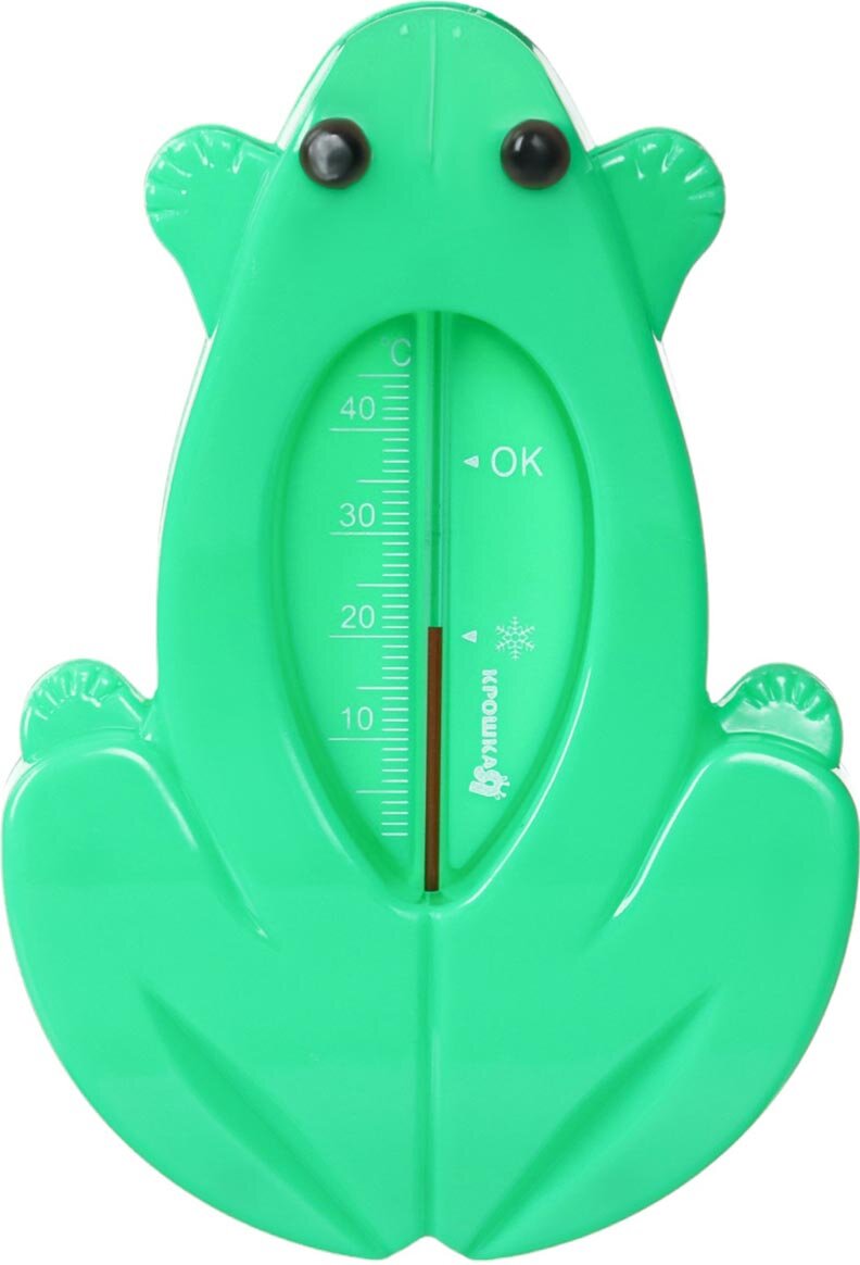 Термометр детский "Лягушка" для измерения температуры воды, для купания новорожденных малышей, градусник для ванны, цвет зеленый