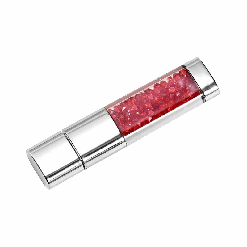 JASTER Кристальный USB-накопитель 128 ГБ Красный, 8 ГБ, Красный, Красный