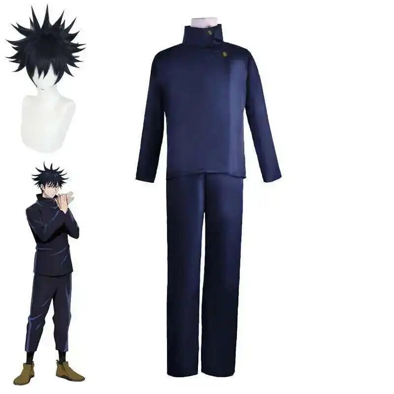 Jujutsu Kaisen Fushiguro Megumi Косплей костюм L, Blue Costume Wig
