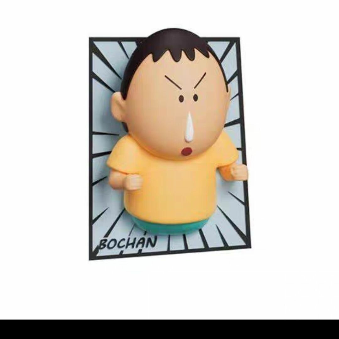 Официальные магниты на холодильник из серии комиксов Крейон Шин-чан, слепые коробки, 3D магнитные аниме-товары, милый маленький белый подарок