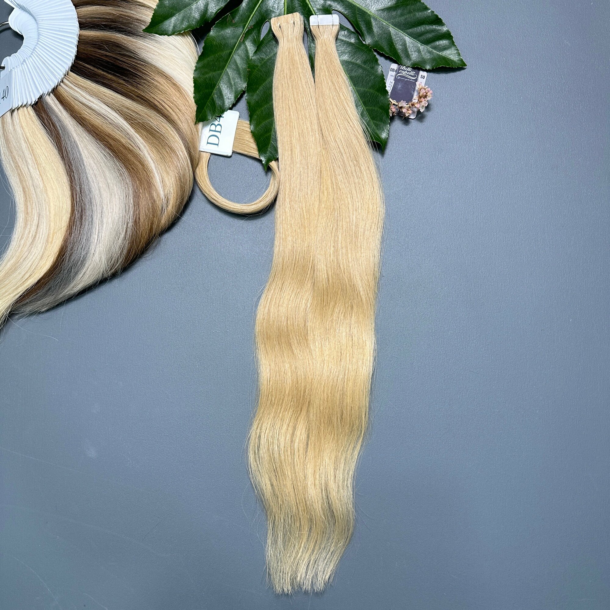 Волосы Belli Capelli славянские люкс на ленте 2,8см 50-55 см №DB4 (20 лент)
