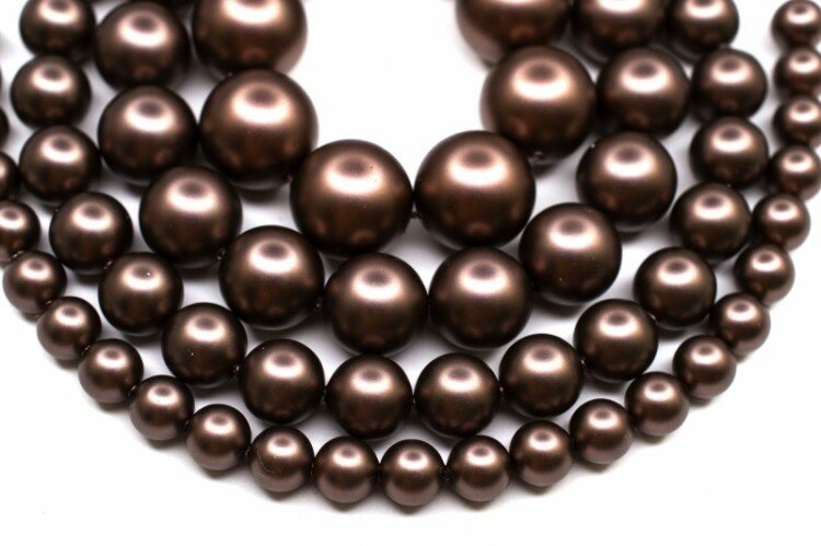 Жемчуг Swarovski 5810 #951 8мм Crystal Velvet Brown Pearl, 5810-8-951, 5шт