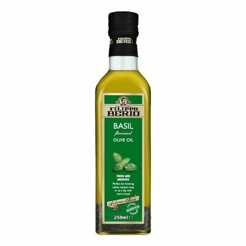 Масло оливковое Filippo Berio Extra Virginтравы, чеснок, 0.25 л — фото 1