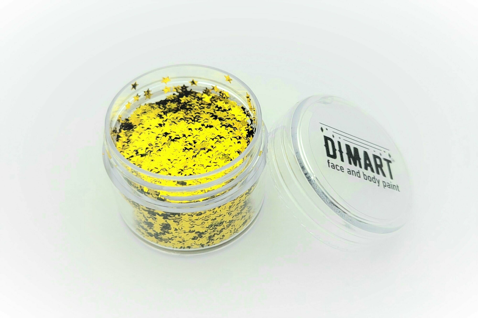 Глиттер сухой 'Dimart' золотой голографический Звездочки 30мл.