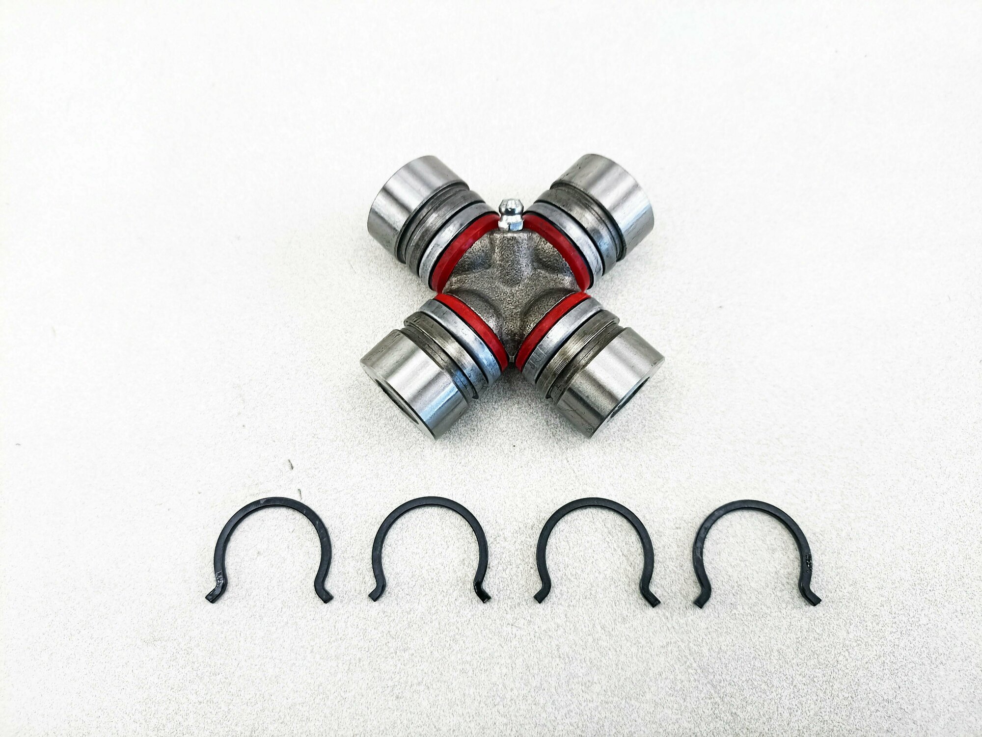 Крестовина карданного вала для а/м УАЗ, для а/м ГАЗ с масленкой, с кольцами