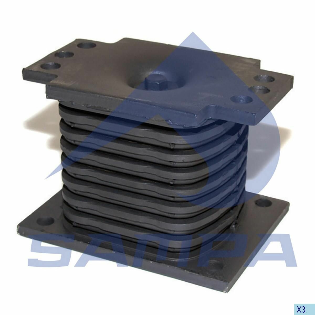 Подушка рессоры Volvo/Renault 6х4 030.078 SAMPA