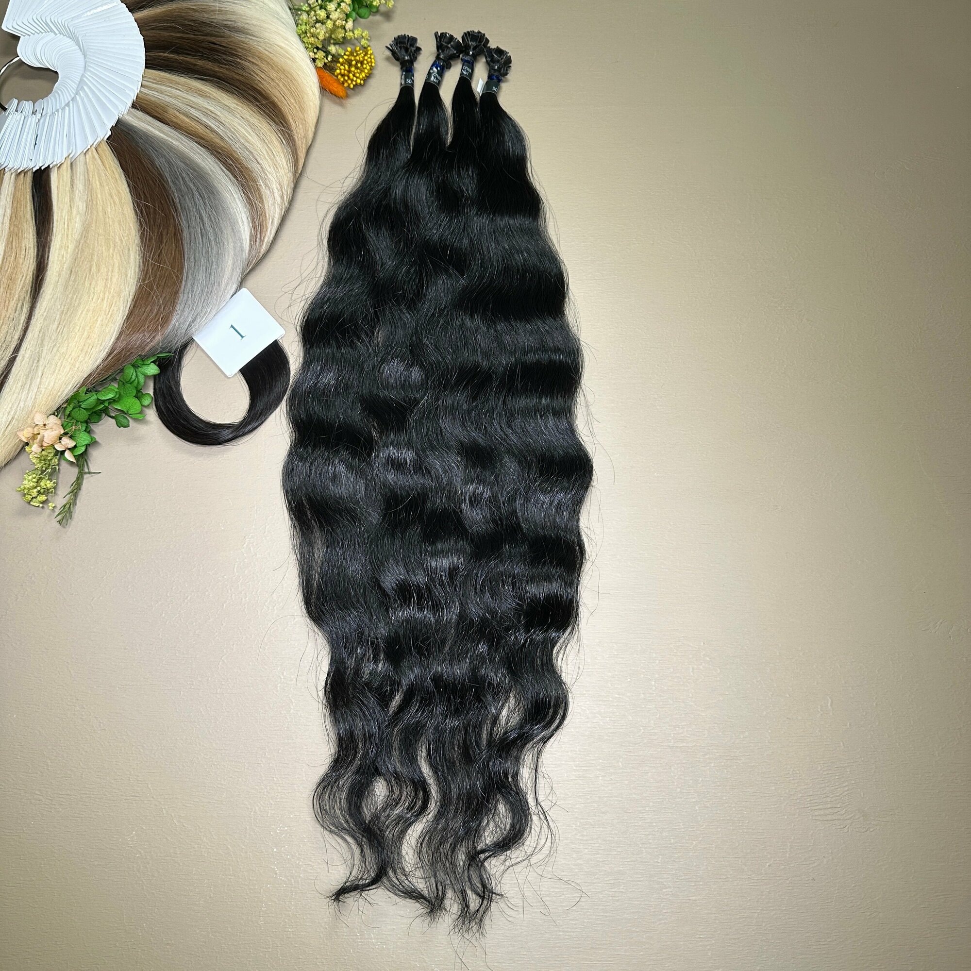 Волосы кудри славянские Belli Capelli на классической капсуле 50-55см №1 (25 капсул)