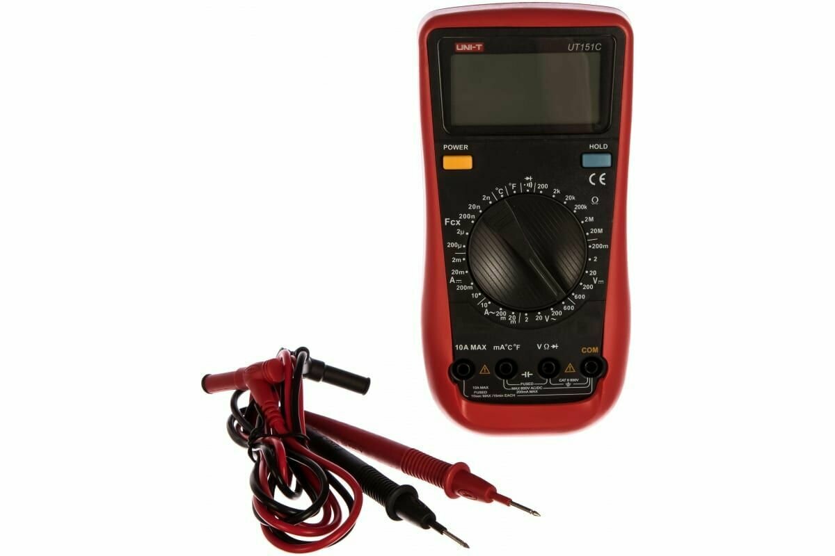 Универсальный мультиметр UNI-T UT151C, противоударный корпус, большой дисплей, фиксация измерений